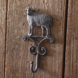 colonial tin works 420204 sheep wall hook, 9-inch height