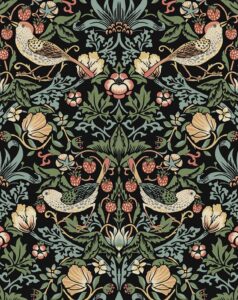 nextwall aves garden peel and stick wallpaper (ebony)