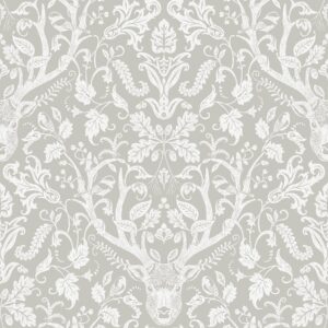 nuwallpaper taupe escape to the forest peel & stick wallpaper