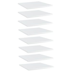 [fast sending] floating shelves replacement board,wall shelf for living room, bathroom, kitchen storage and decorreplacement board bookshelf boards 8 pcs high gloss white 15.7"x15.7"x0.6" chipboard