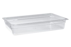 chef's supreme - full size polycarbonate food pan, nsf approved (4" deep)