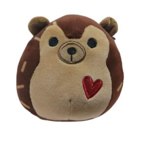 squishmallow hedgehog 13 cm (5 inch) heart valentine brown plush stuffed animal super soft cuddle pillow