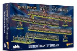 warlord black powder epic battles waterloo: british infantry brigade tabletop miniatures - plastic paintable miniature 1700-1900 soldiers set, unpainted table top 28mm military minifigures for adults