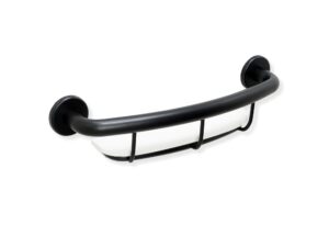 shelf grab bar for bathroom shower tub kitchen safety/304 stainless steel/matte black/ 18" x 5.5"