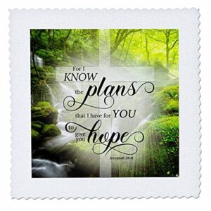 20x20 inch quilt square - for i know the plans that i have for you christian cross inspirational