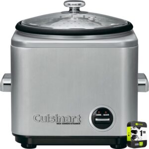 cuisinart crc-800p1 8-cup stainless steel rice cooker/steamer bundle with 1 yr cps enhanced protection pack