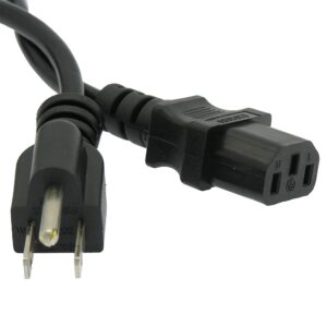 digitmon 3 prong universal printer ac power cord for brothers hl-l3270cdw laser printer (6 feet, black)