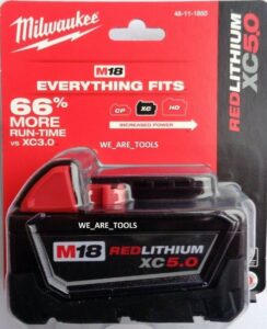 milwaukee m18 48-11-1850 5.0 ah batteries 5.0 18v (genuine)