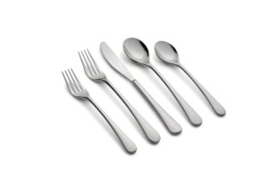 cambridge xyla 20-piece flatware set, service for 4, 0, silver satin