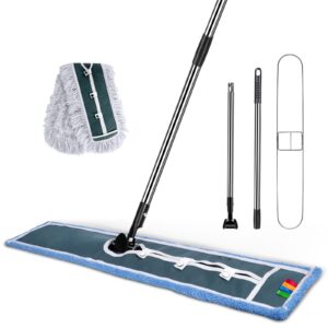 42" dust mops for floor cleaning,industrial dust mop with 2 mop pads,microfiber wet dry mop,commercial dust mop for hardwood floors,tiles,marble floors