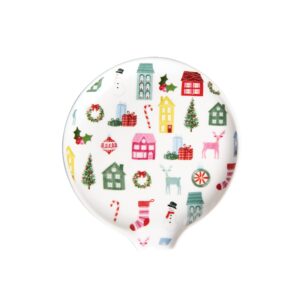 gallerie ii holiday goodies spoon rest white