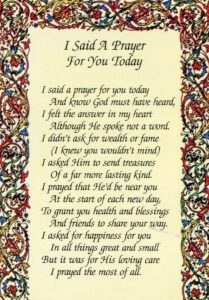 i said a prayer for you today n holy card - laminated - pack of 25, 4.25'' x 2.5''