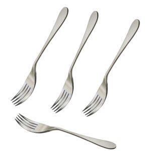 knork lite salad fork, stainless steel, matte, 4 piece set