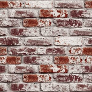 brick wallpaper red brick peel and stick wallpaper self-adhesive wallpaper brick contact paper 17.7” × 118” removable wallpaper 3d brick paper for backsplash countertop wall realistic brick textured