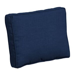 arden selections profoam performance outdoor cushion pillow back 19 x 24, sapphire blue leala