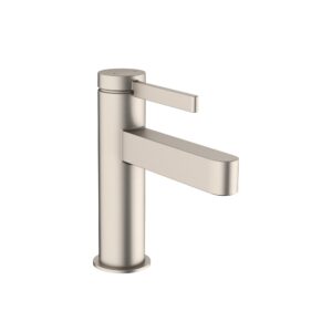 hansgrohe finoris modern 1-handle 1-hole 6-inch tall bathroom sink faucet in brushed nickel, 76010821