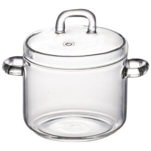 clear glass cooking pot saucepan: - glass stew pot with lid small stovetop pot glass cookware for milk pasta noodles soup 700ml