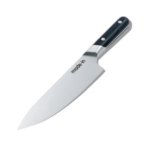 made in cookware - 8" chef knife - crafted in france - full tang with truffle black handle