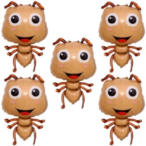 horuius ant balloon ant foil mylar balloons for baby shower kids' boys garden insect animals theme birthday party supplies decorations 32 inch 5pcs