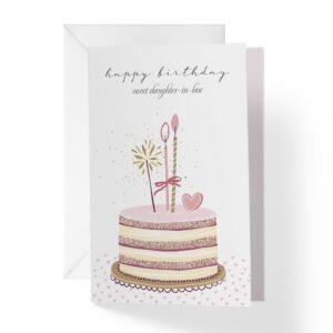 1up greetings | happy birthday card for daughter-in-law | 5”x7.5” | (single card + envelope)