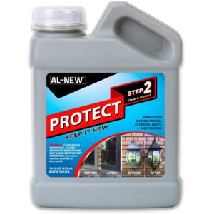 al-new step 2 protect | restoration solution for outdoor patio furniture, garage doors, window frames, exterior lights & fencing (16 ounce)