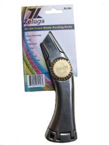 zeluga 19-331 fixed blade roofing knife and 100 pc. utility hook blade value pack