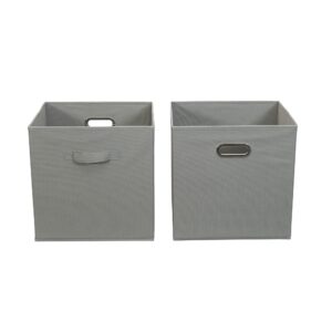 household essentials, teafog 2 pack open storage bins with dual handles, 13 x 12 x 13