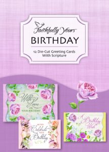 "birthday bouquet" - birthday greeting cards - kjv scripture - (box of 12)