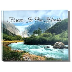 funeral guest book | memorial guest book | guest book for funeral hardcover | guestbook for sign in, celebration of life memorial service | funeral guest sign book with memory table card sign included