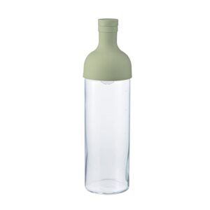 hario cold brew tea wine bottle, 750ml, smoky green