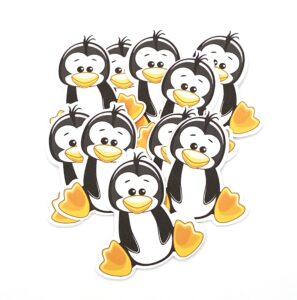 penguins party decoration 2 3/8 inches 24 pcs paper cutouts birthday bachelor's degree