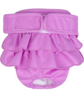 dog sanitary panties pet panties for girl dogs menstrual period, washable & reusable female dog diapers pet princess dress for dogs in heat, incontinence or excitable urination (xx-large, purple)