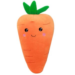 askinds cartoon carrot plush toy, 30inch cute carrot shape pillow stuffed carrot toy soft carrot doll for boys girls