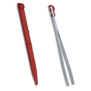 victorinox colour toothpick + tweezers spares for large 91mm swiss army knife (red)