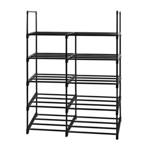 xihama shoe rack 5 tiers tall shoe rack for entryway 20-24 pairs shoe and boots sturdy organizer storage shelf space saving large shoe tower durable black metal stackable shoe cabinet