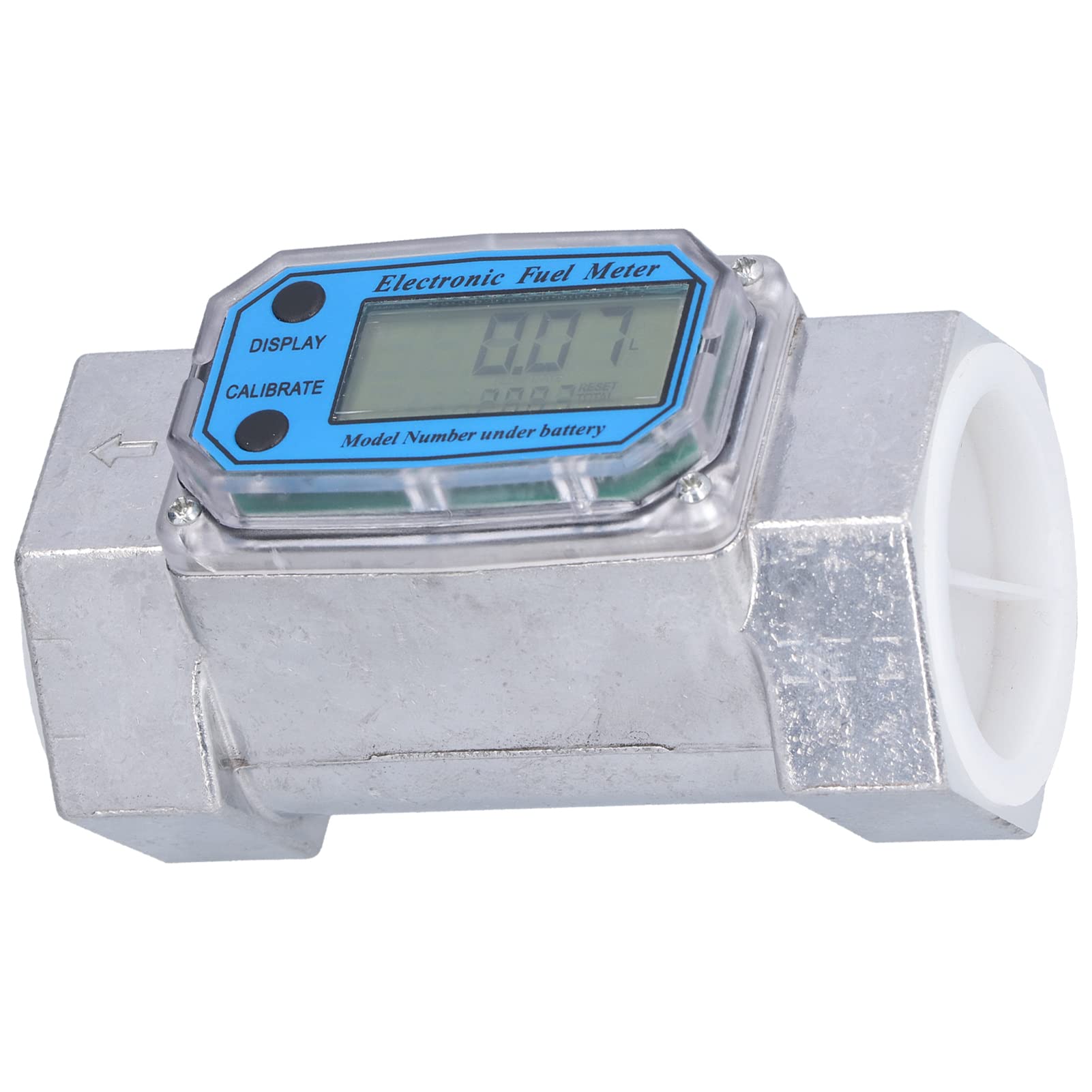 Turbine Meter, 2in Electronic Digital Flowmeter 2.3V‑3.3V LLW‑50 Fuel Liquid Water Gas Oil Flowmeter for Medicine