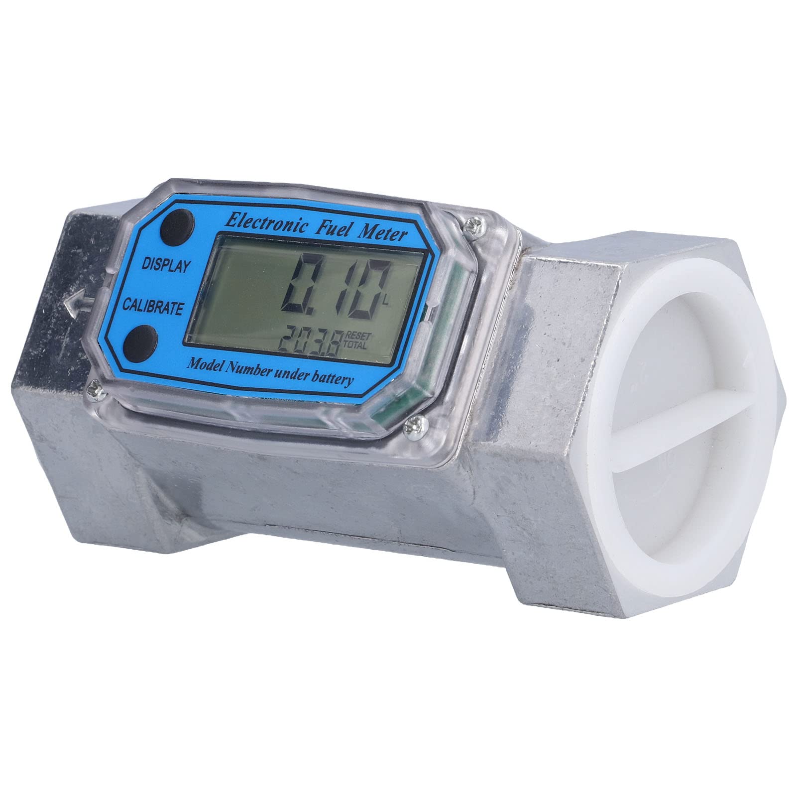 Turbine Meter, 2in Electronic Digital Flowmeter 2.3V‑3.3V LLW‑50 Fuel Liquid Water Gas Oil Flowmeter for Medicine