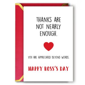 ziwen lovely bosses day gifts for women, encourage thanks greeting card from employee, humorous card for boss lady, cheeky boss's day card for boss leader…