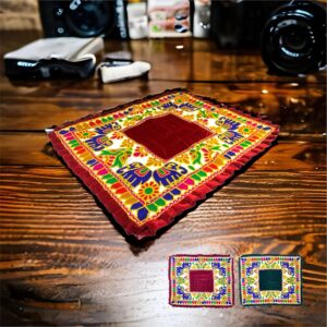 lovenspire elephant pooja aasan rug velvet prayer mat meditation multipurpose aasan for ganesh pooja diwali pooja mandir and festive decor diwali decoration housewarming gift