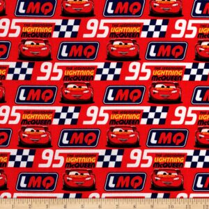 disney cars legendary mcqueen multi, fabric by the yard