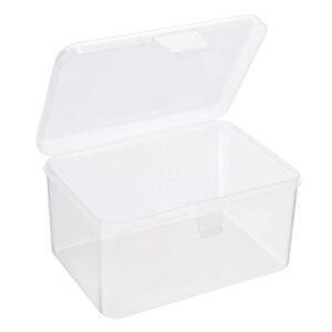 patikil clear storage container with hinged lid 120x85x65mm, 4 pack plastic rectangular box for beads art craft