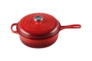 le creuset enameled cast iron signature cassadou, 3.75 qt., cerise