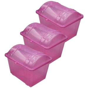 romanoff jr. treasure chest, pink sparkle, pack of 3