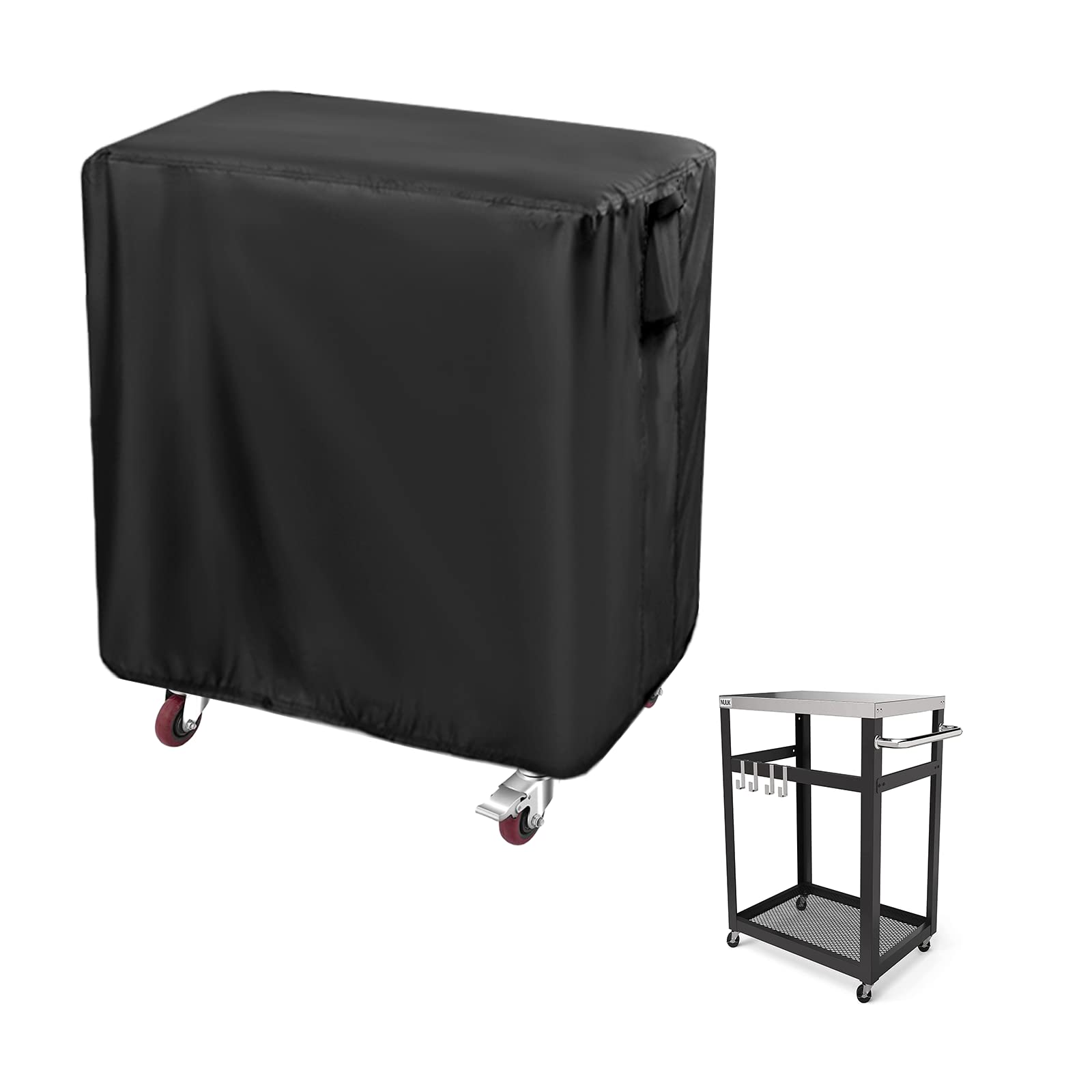 Andacar Prep Table Cover for Keter Unity Small Portable Table, 33inch Outdoor BBQ Cart Cover Buffet Grill Table Cover Bar Tool Cart Cover Cooler Covers Waterproof