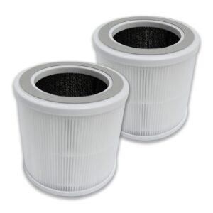 pureburg replacement filters compatible with proton pure air purifier,2-pack h13 4-stage filtration activated carbon 2-in-1 air clean dust vocs high-efficiency