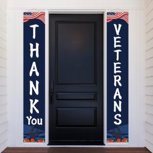 jiudungs veterans day decoration outdoor thank you veterans banner patriotic decor veterans day memorial day fourth of july 4th of july patriotic decorations