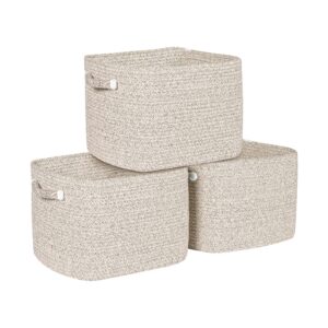 syeeiex cube storage bins, [3-pack] 13x13x13 storage cube bins, collapsible storage cubes, storage baskets, fabric storage bins for storing cloths, books on bedroom or living room(with hard bottom)