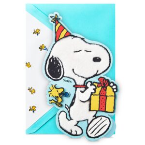 hallmark signature peanuts birthday card (snoopy, happiness)