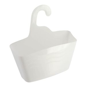 evideco french home goods white hanging shower caddy organizer plastic basket