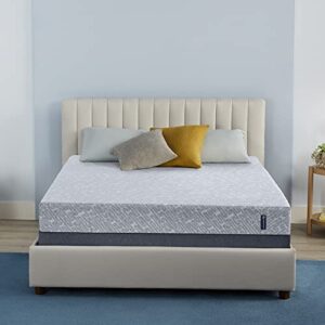 serta - 7 inch cooling gel memory foam mattress, full size, medium-firm, supportive, certipur-us certified, 100-night trial, for ewe - grey